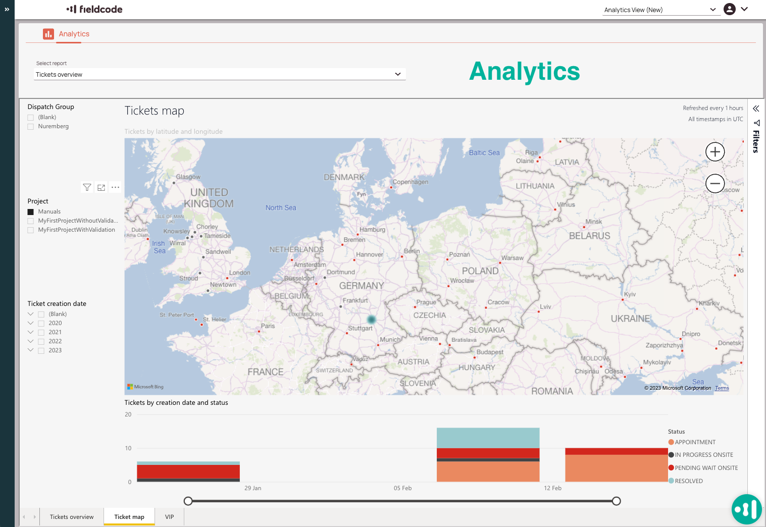 Change Views – Fieldcode Manual