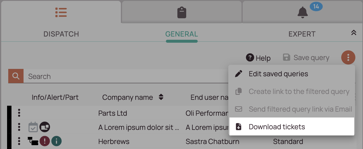 Download Ticket Data – Fieldcode Manual