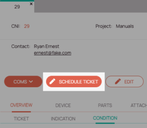 Schedule Tickets – Fieldcode Manual