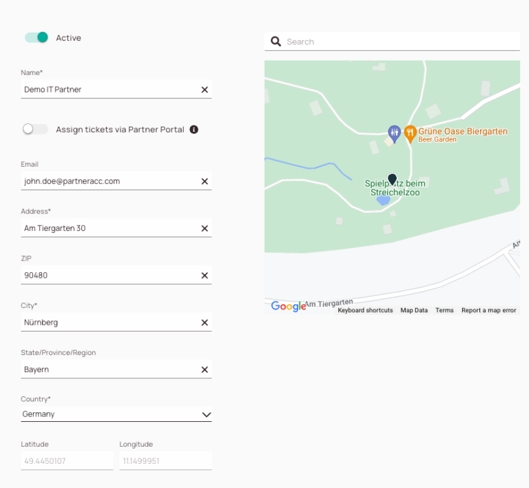 Account Partner Settings – Fieldcode Manual