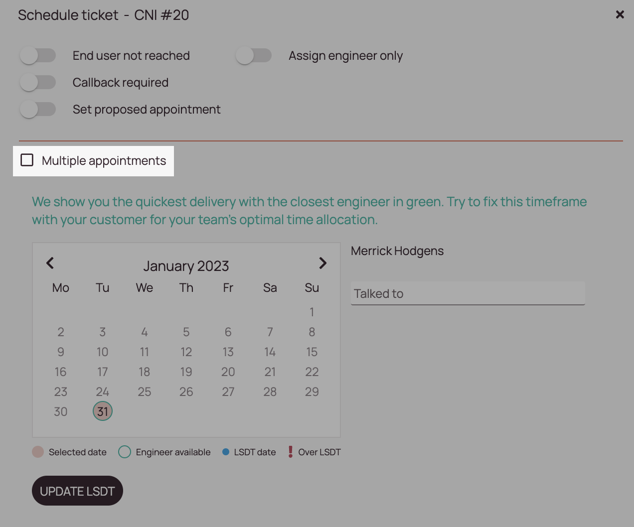 How to use container tickets – Fieldcode Manual