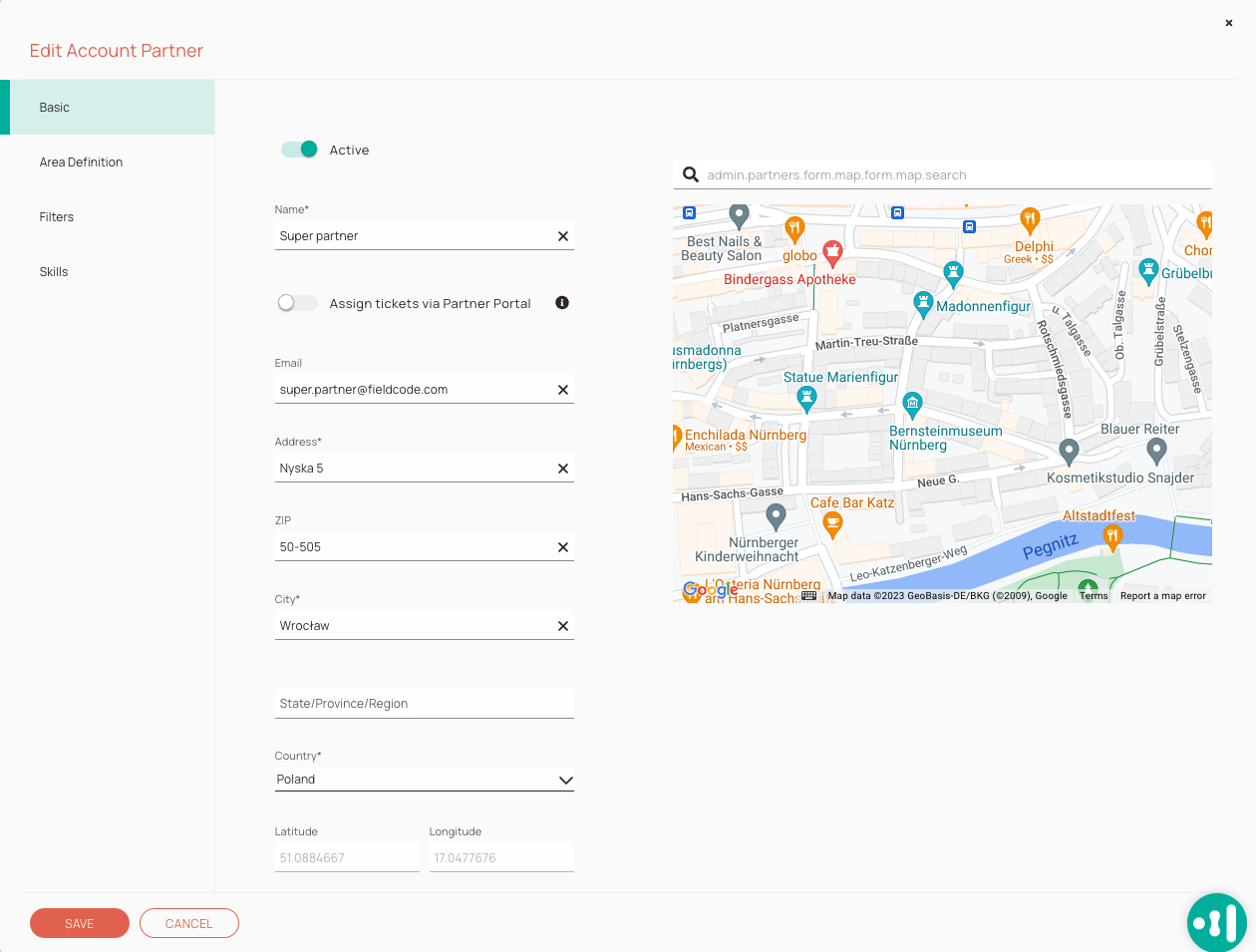Partner Settings Explained – Fieldcode Manual